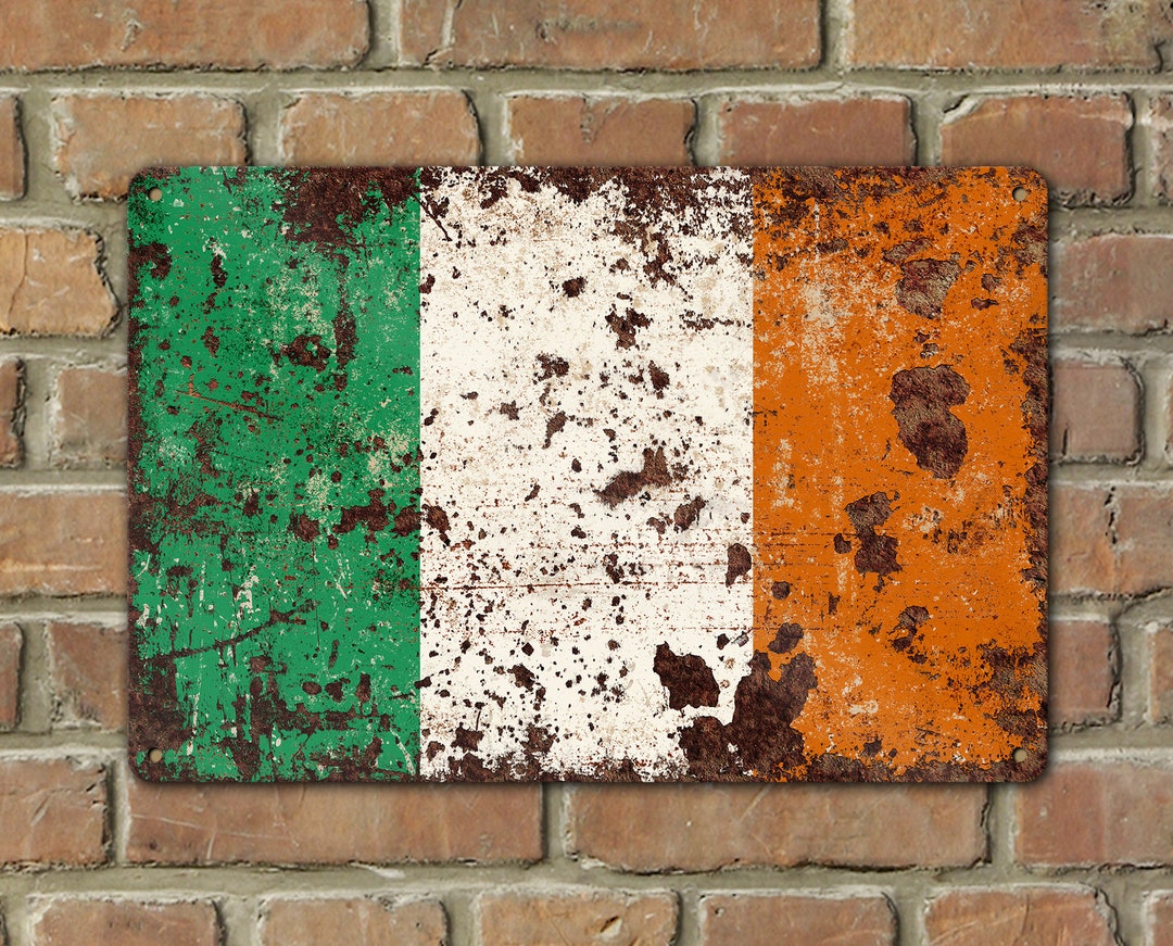 Printed Metal IRISH Flag Sign Decoration Gift Modern Farmhouse ...