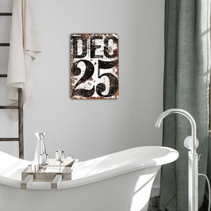 DEC 25 Christmas Decor December 25TH Date Sign Decoration Modern ...