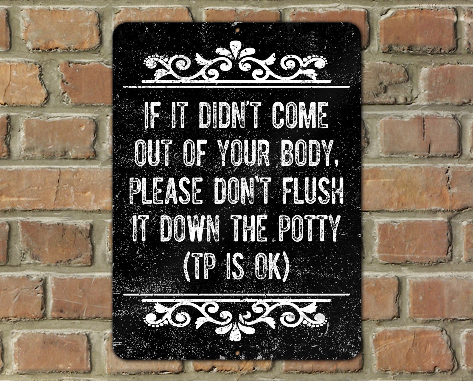 Septic Tank Poem Sign Bathroom Wall Decor Art Rustic Farmhouse Rusty ...