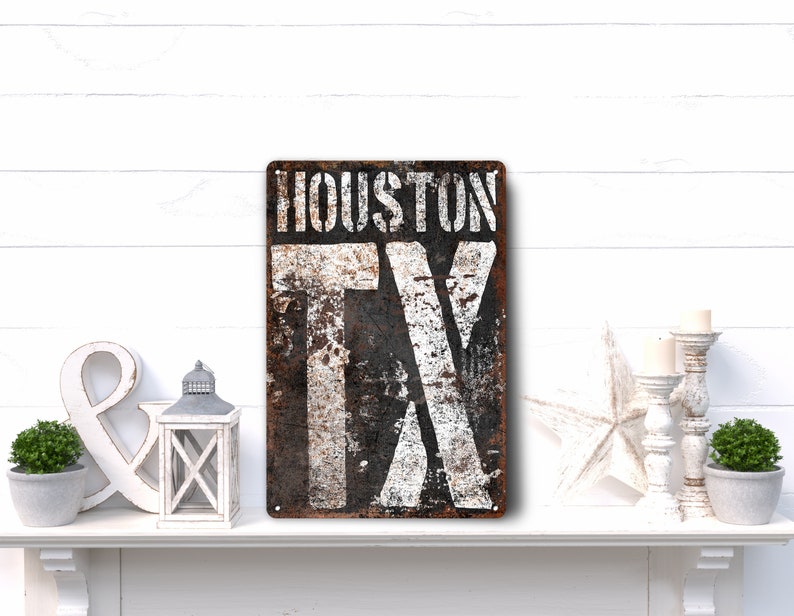 Metal Texas Wall Art Sign Personalize With Any City or State Decoration ...