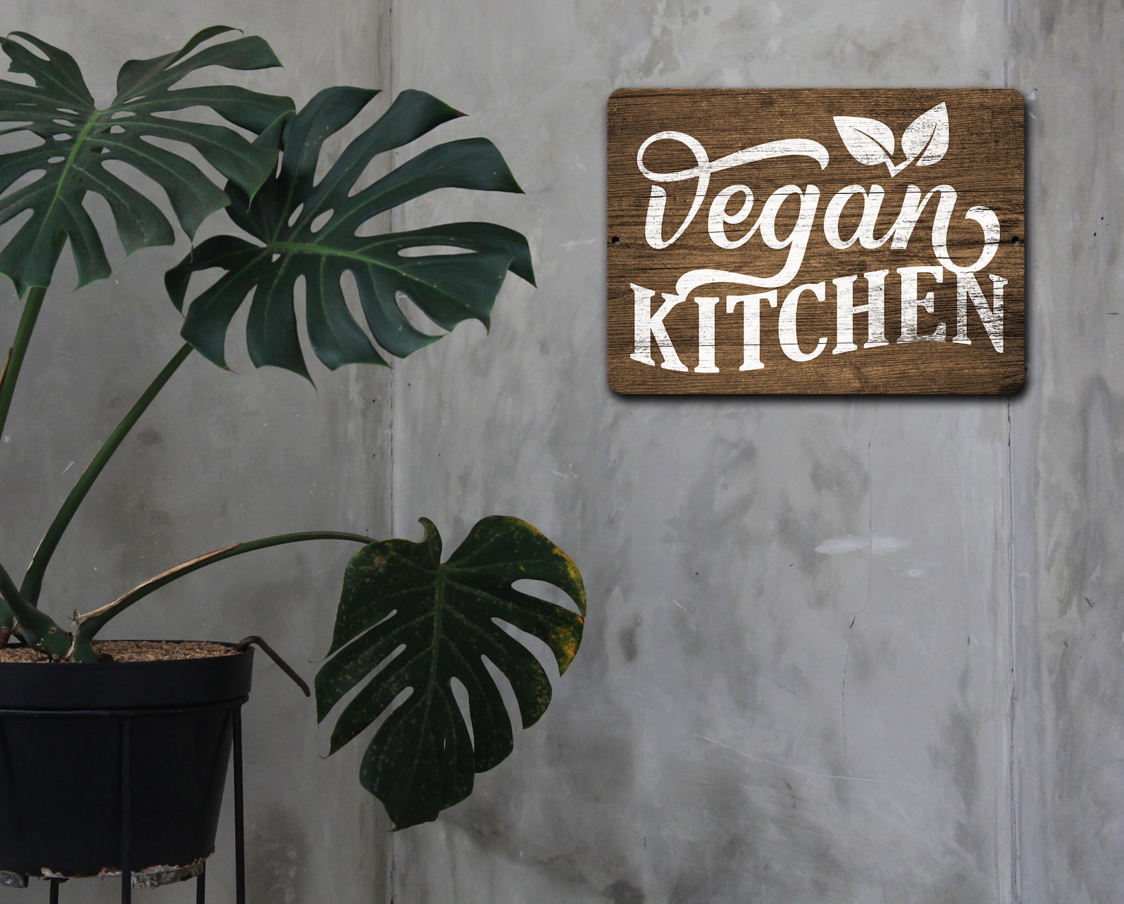 Vegan Kitchen Metal Sign Farmhouse Wall Decor Indoor Outdoor - Etsy