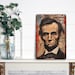 Primitive Rustic Abraham Lincoln Americana Art Sign Decor - Metal Folk ...
