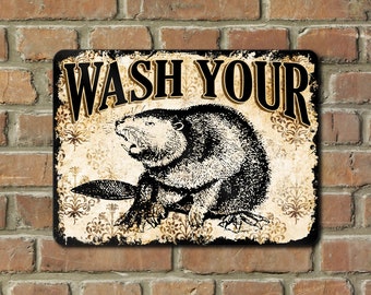 Metal Beaver Sign - Etsy
