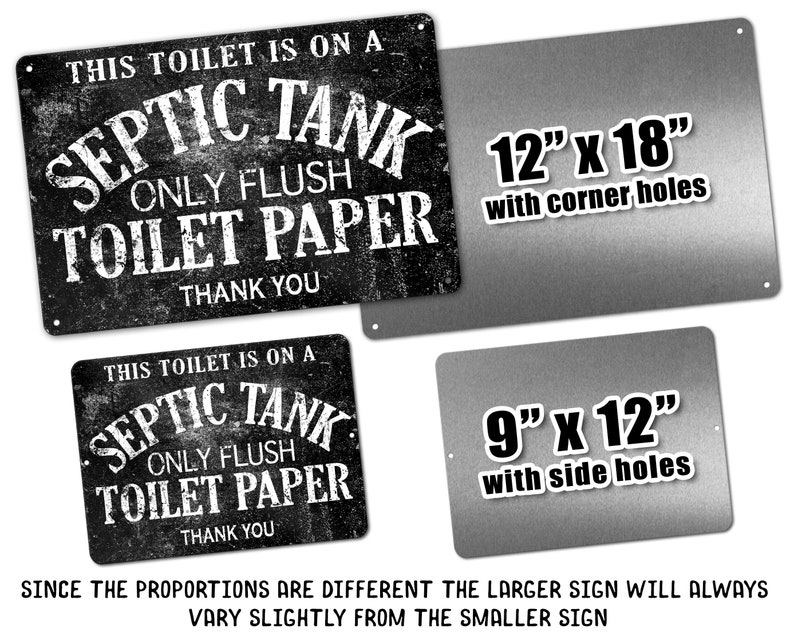 Septic Tank Sign Bathroom Wall Decor Art Rustic Modern - Etsy