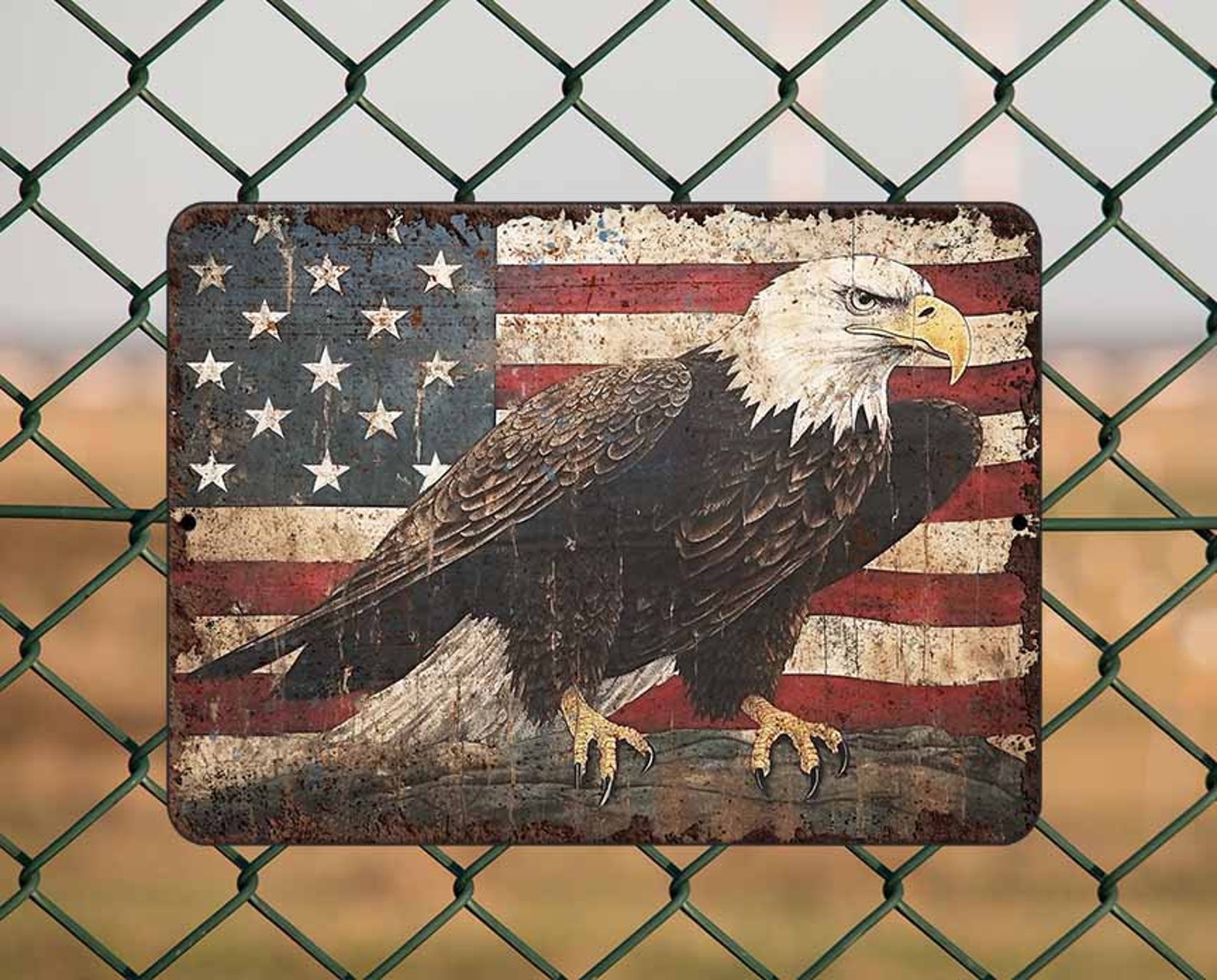 4th of July Americana Mantle Decor Metal Sign Rustic Independence Day ...