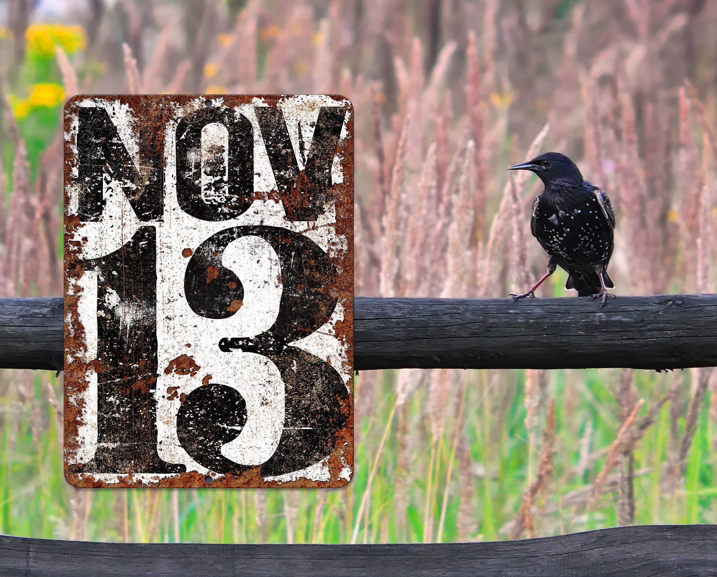 Custom Numbers Anniversary Date Sign Tin Metal Modern | Etsy