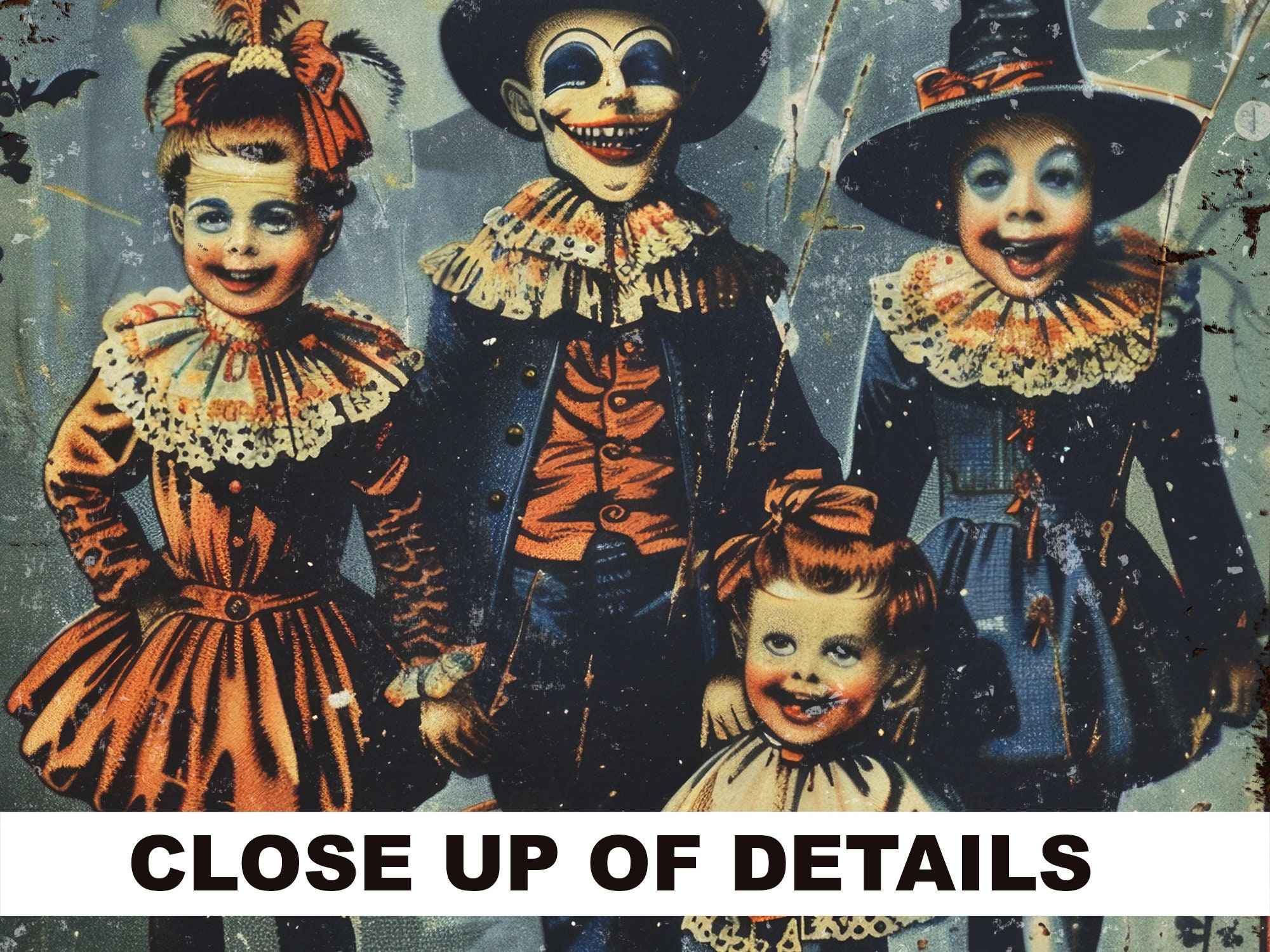 Primitive Halloween Decor - Metal Victorian Art Sign Decoration Antique ...