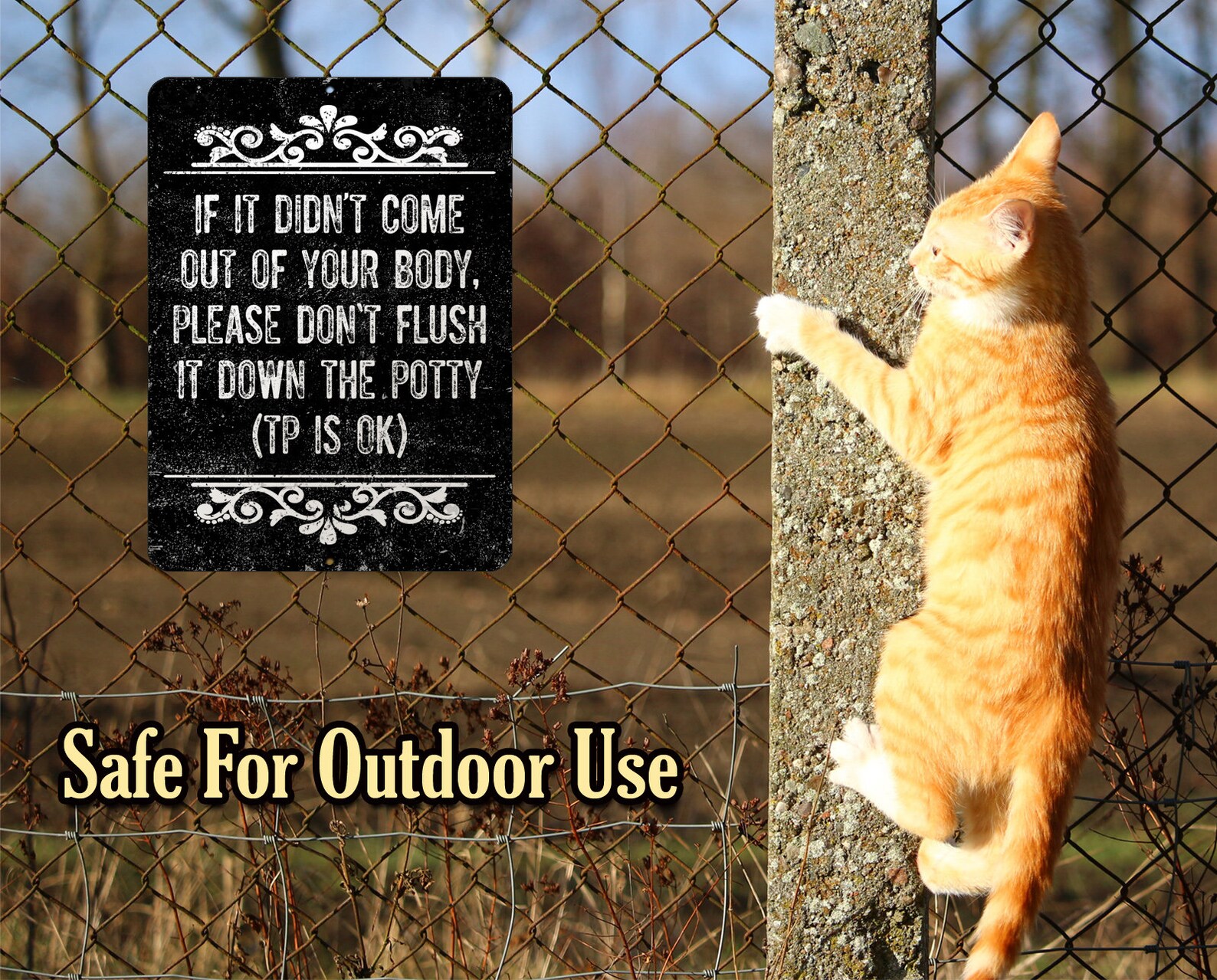 Septic Tank Poem Sign Bathroom Wall Decor Art Rustic Farmhouse Rusty ...