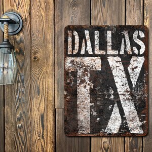 Metal Texas Wall Art Sign Personalize With Any City or State Decoration ...