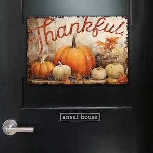 Thanksgiving Wall Decor Mantle Art Rustic Metal Sign - Indoor -outdoor ...