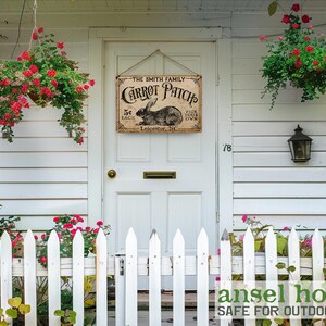 Personalized Custom Carrot Patch Metal Sign Spring Easter Decoration ...