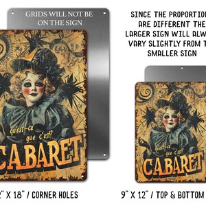 Vintage Victorian Cabaret Mantle Decor - Metal Sign Decoration Antique ...