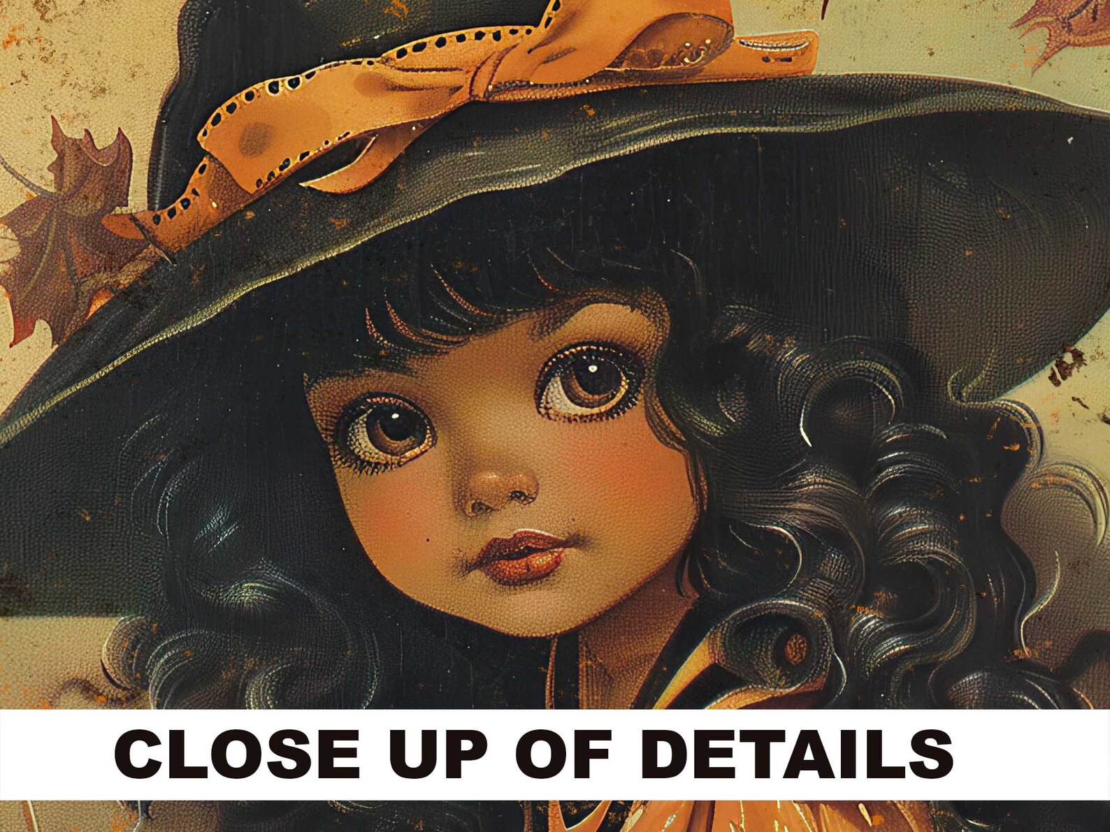 Cute Retro Kitsch Halloween Decor Art Sign - Mid Century Modern Mantle ...
