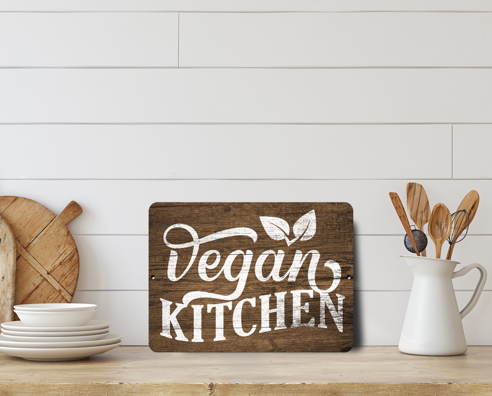 Vegan Kitchen Metal Sign Farmhouse Wall Decor Indoor Outdoor - Etsy