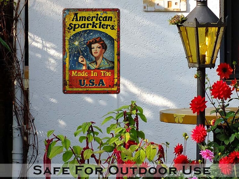 Primitive Rustic July 4th Decor Metal Art Sign - Independence Day Folk ...
