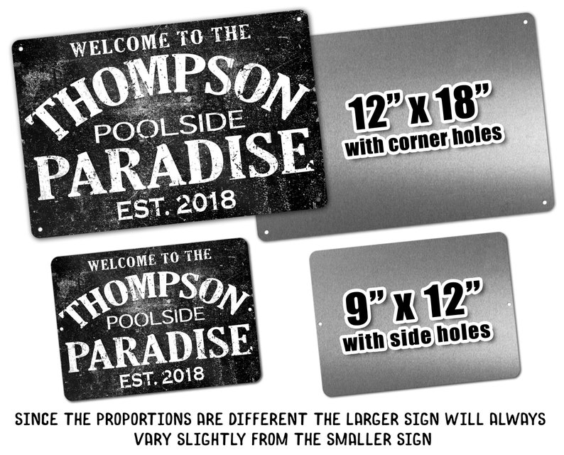 Poolside Paradise Backyard Swimming Pool Patio Sign Custom - Etsy