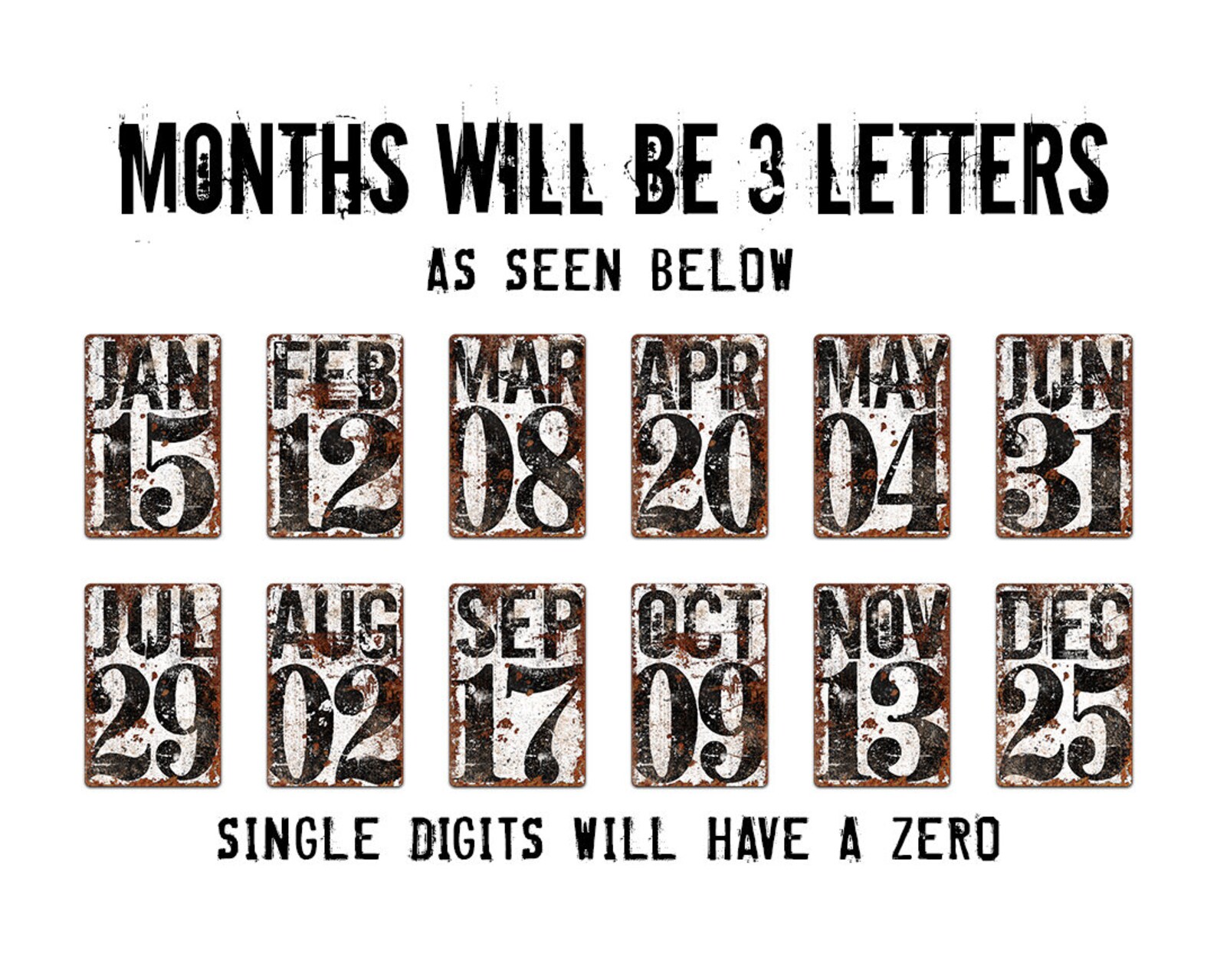 Custom Numbers Anniversary Date Sign Tin Metal Modern | Etsy