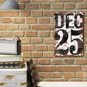 DEC 25 Christmas Decor December 25TH Date Sign Decoration Modern ...