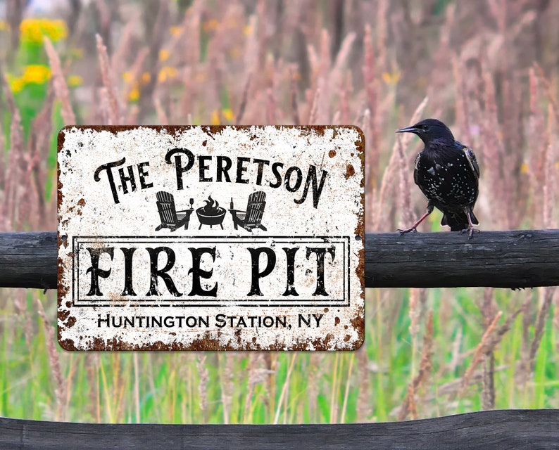 Fire Pit Sign Custom Personalized Family Last Name Patio - Etsy