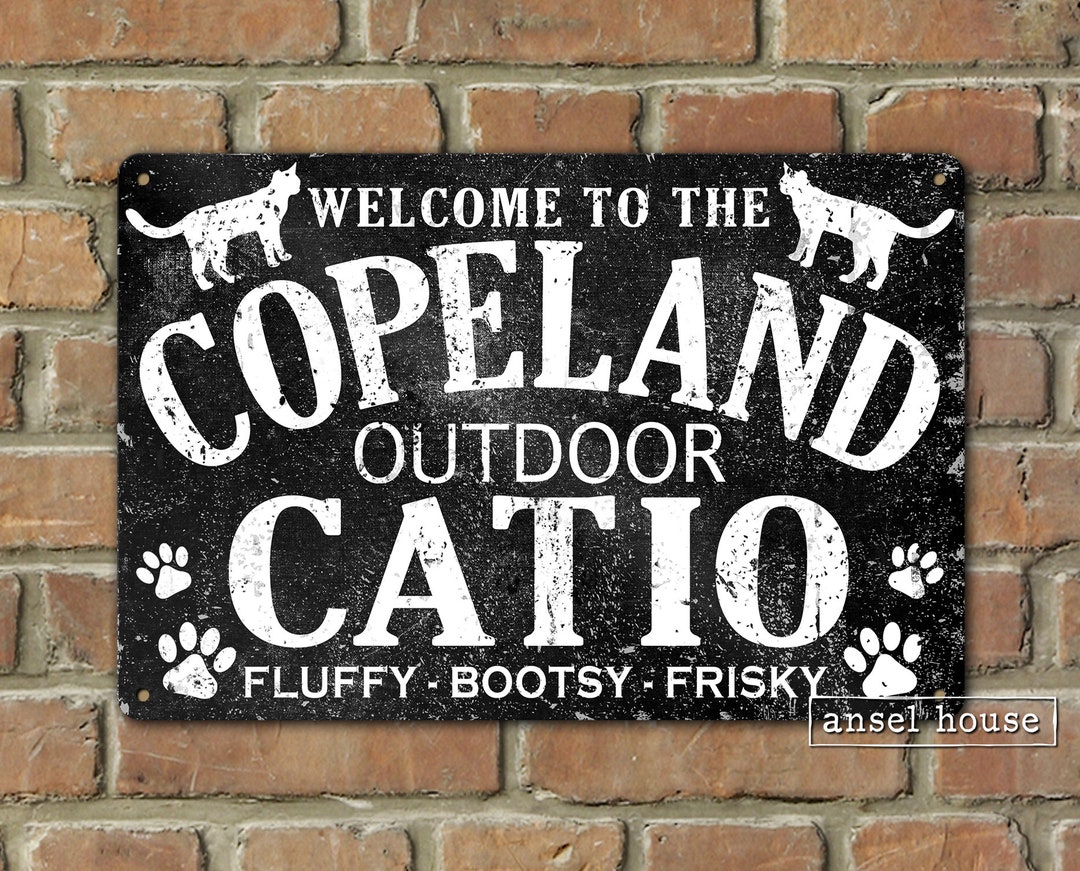 Personalized Catio Sign With Last Name and Cat's Name Backyard ...