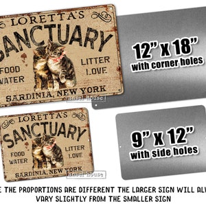 Personalized Cat Sanctuary Sign With Name Backyard Established Date Cat ...