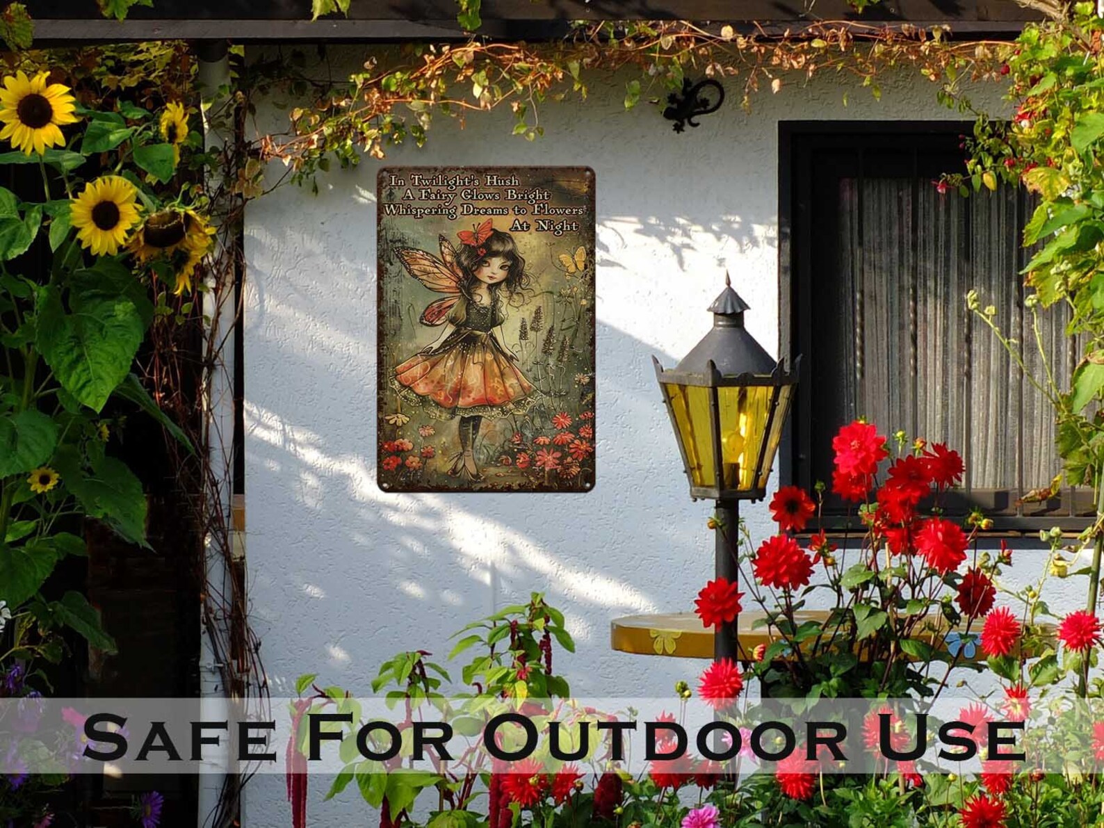 Rustic Fairy Poem Mantle Decor - Metal Sign Decoration Antique Rustic ...