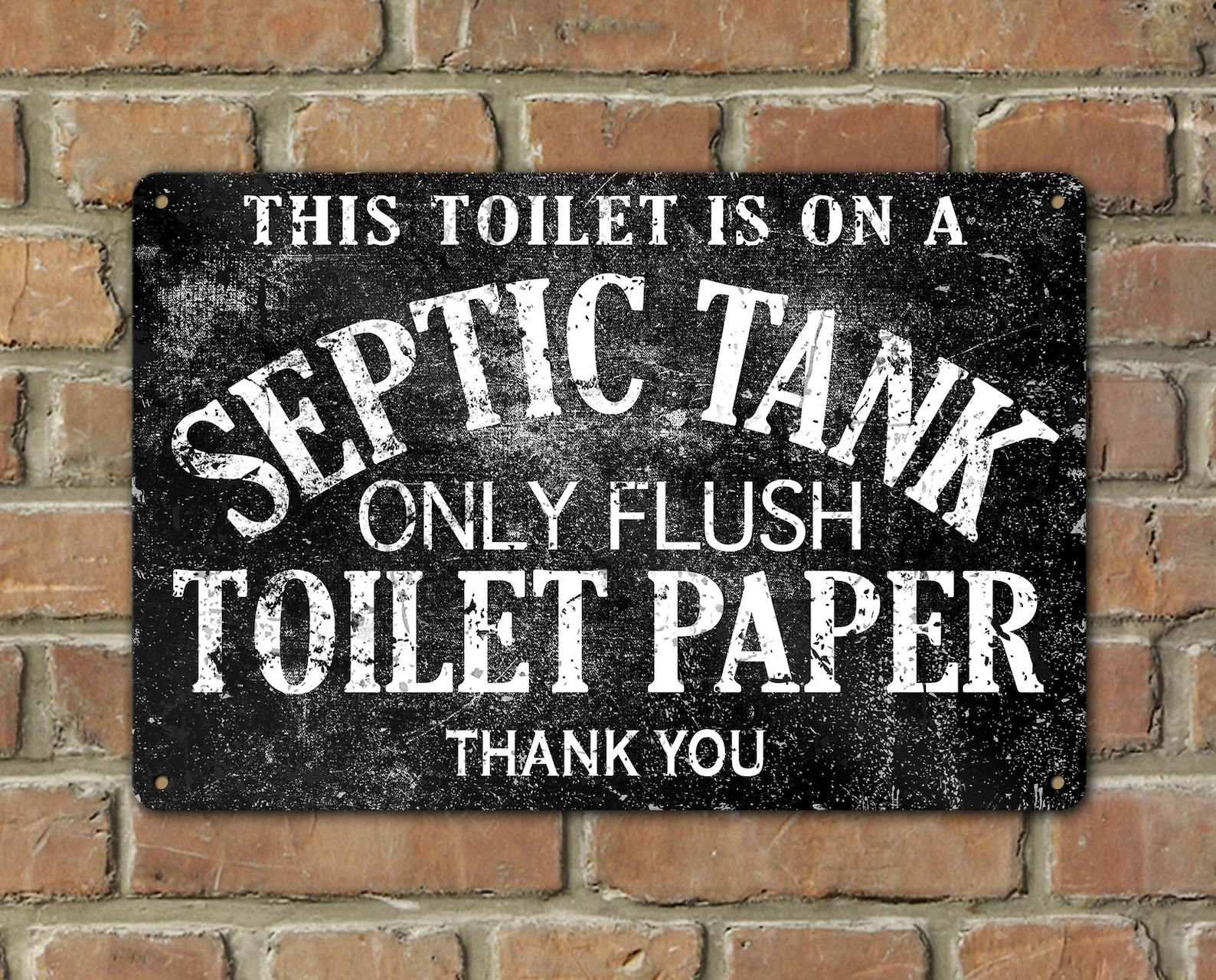 Septic Tank Sign Bathroom Wall Decor Art Rustic Modern Farmhouse Metal ...