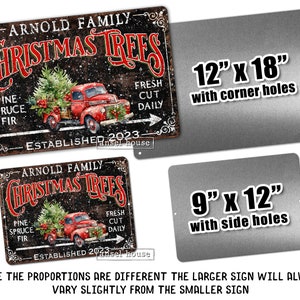 Personalized Custom Christmas Tree Farm Metal Sign Decoration Modern ...