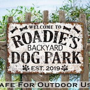 Customized Dog Park Backyard Paradise Playground Established Date Dog ...