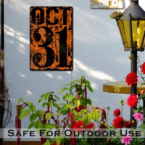 October 31 Number Date Halloween Metal Sign Decoration Modern Farmhouse ...