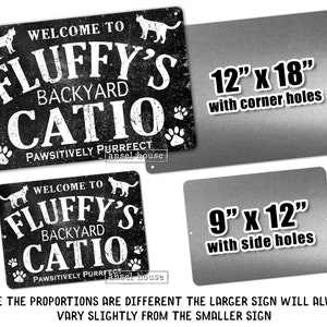 Personalized Catio Sign With Cat's Name Backyard Established Date Cat ...