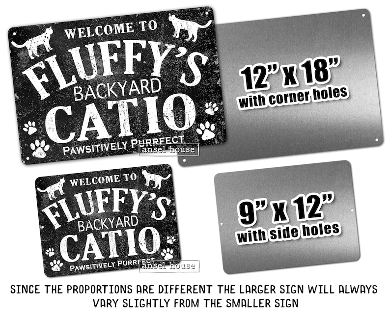 Personalized Catio Sign With Cat's Name Backyard - Etsy