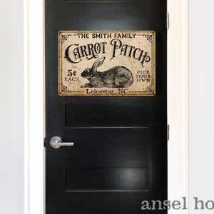 Personalized Custom Carrot Patch Metal Sign Spring Easter Decoration ...