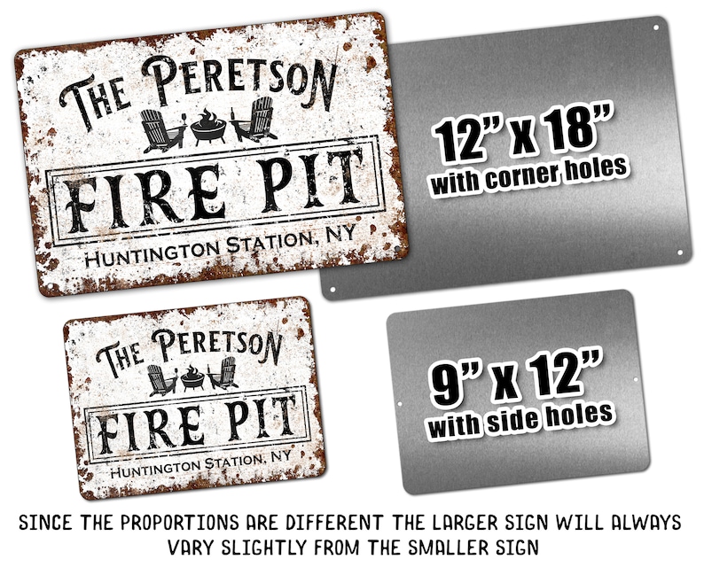 Fire Pit Sign Custom Personalized Family Last Name Patio - Etsy