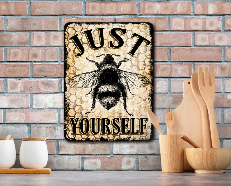 Bumble Bee Inspirational Sign Bathroom Bedroom Wall Decor Art | Etsy