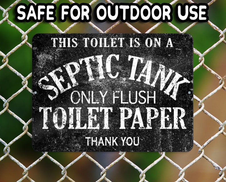 Septic Tank Sign Bathroom Wall Decor Art Rustic Modern - Etsy