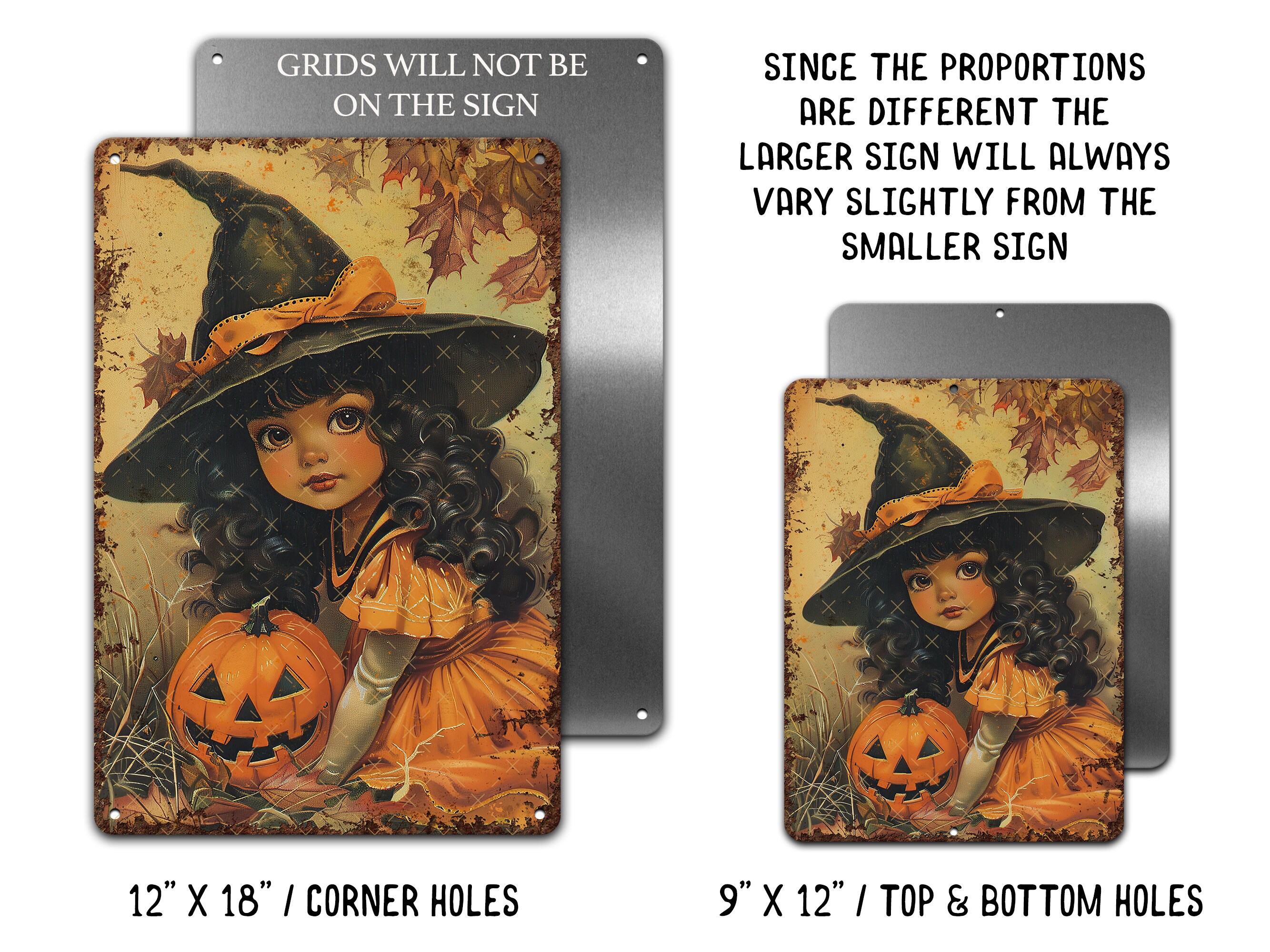 Cute Retro Kitsch Halloween Decor Art Sign - Mid Century Modern Mantle ...