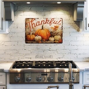 Thanksgiving Wall Decor Mantle Art Rustic Metal Sign - Indoor -outdoor ...