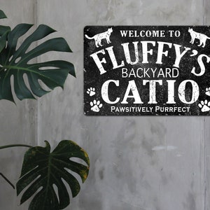 Personalized Catio Sign With Last Name and Cat's Name Backyard ...