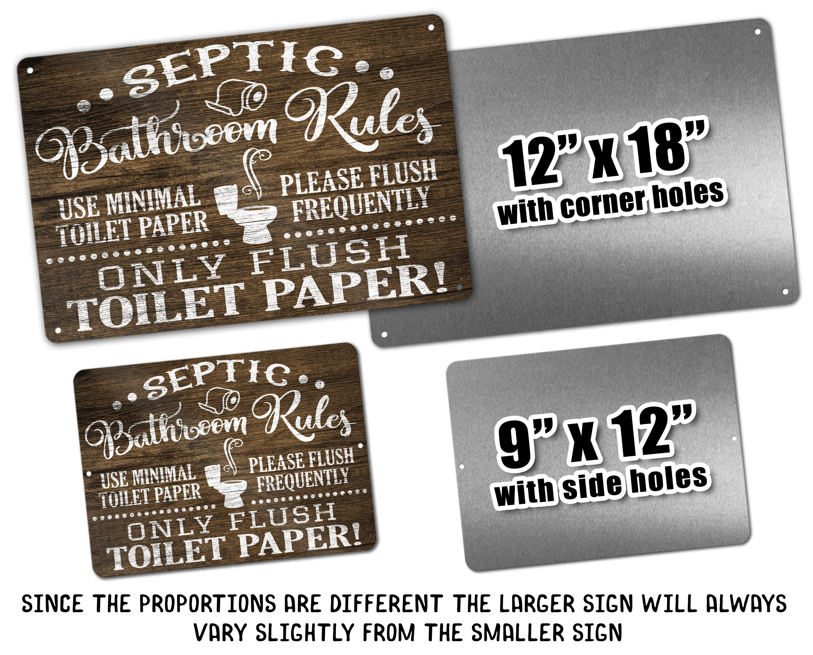 Septic Tank Sign Bathroom Wall Decor Art Rustic Farmhouse | Etsy