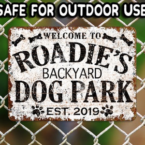 Customized Dog Park Backyard Paradise Playground Established Date Dog ...