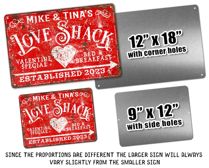 Custom Love Shack Valentines Day Decor Metal Sign Personalized - Etsy