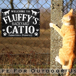 Personalized Catio Sign With Last Name and Cat's Name Backyard ...