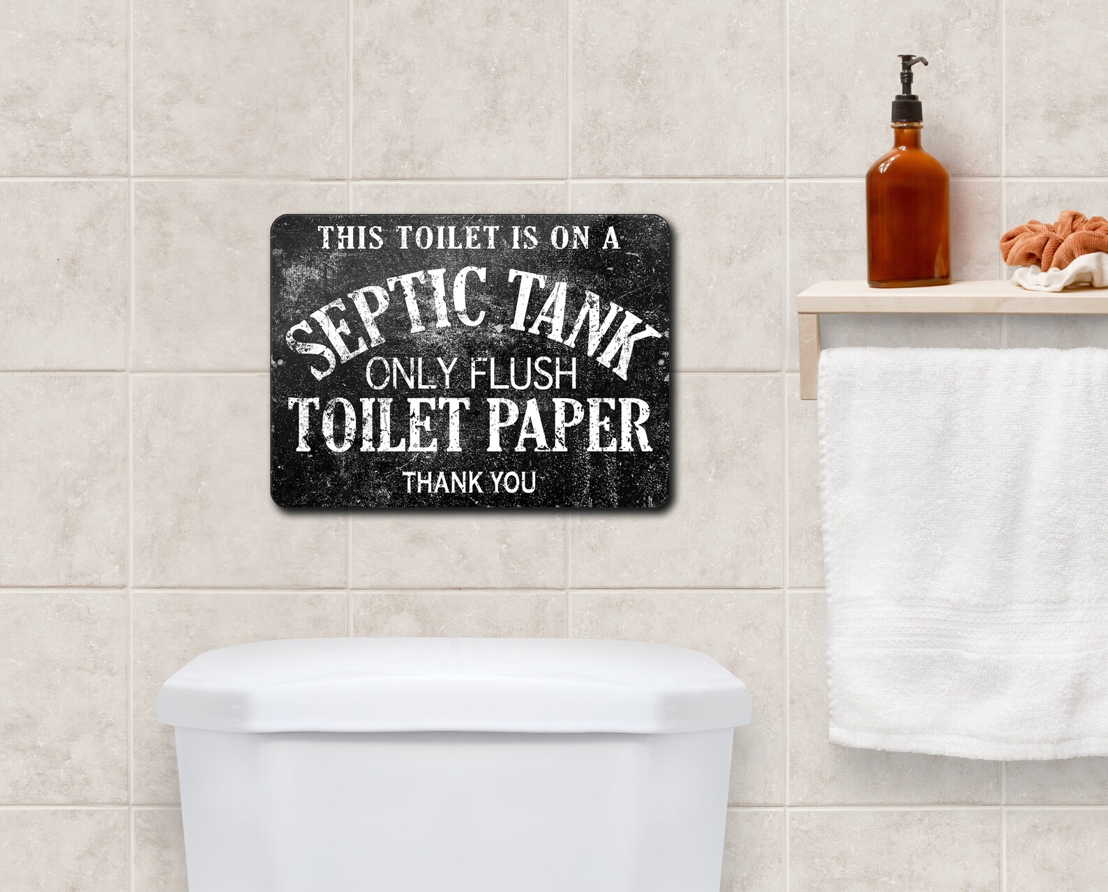 Septic Tank Sign Bathroom Wall Decor Art Rustic Modern - Etsy