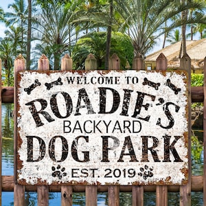 Customized Dog Park Backyard Paradise Playground Established Date Dog ...