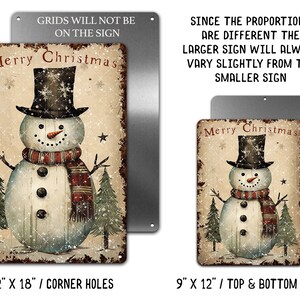 Rustic Snowman Decor Christmas Wall Art Metal Sign Decoration Rustic ...