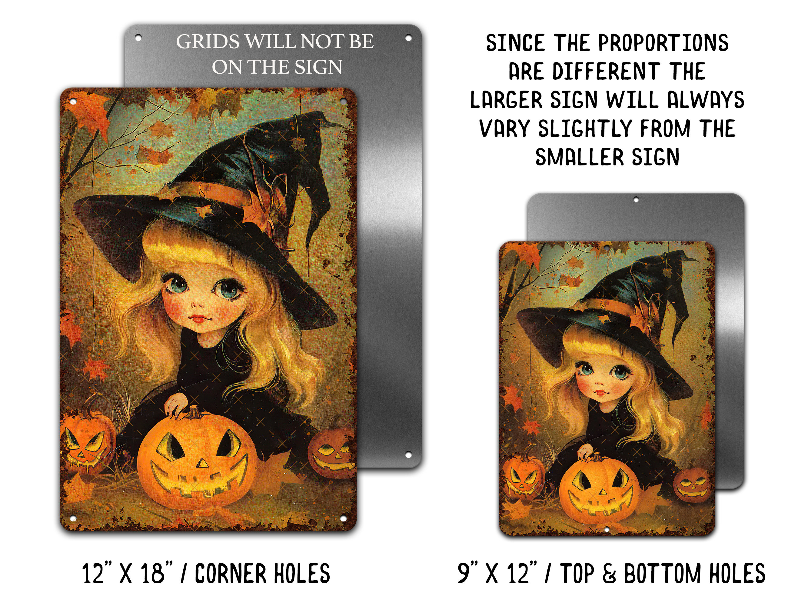Cute Retro Kitsch Halloween Decor Art Sign - Mid Century Modern - Wall ...