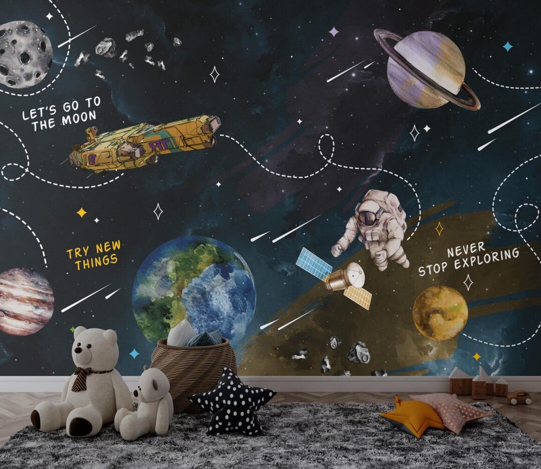 Planets, Spaceship and Astronaut Wallpaper, Planets in Outer Space ...