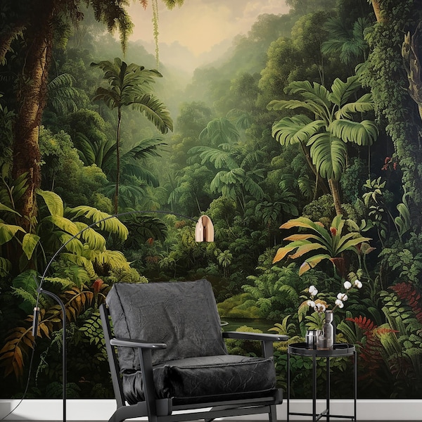 Rainforest Wallpaper - Etsy UK