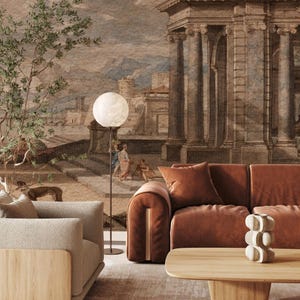 Ancient Rome Wallpaper Mural: Harbor View Architecture (peel and Stick ...